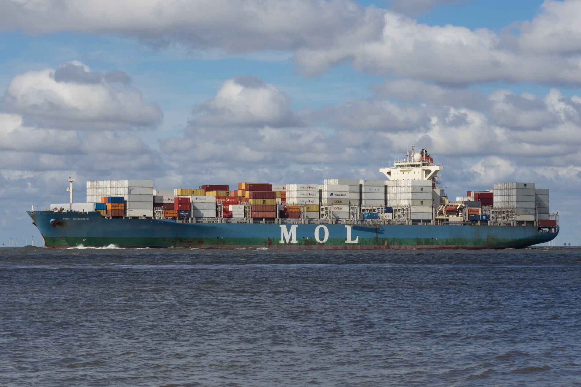 Schiffe vor Cuxhaven